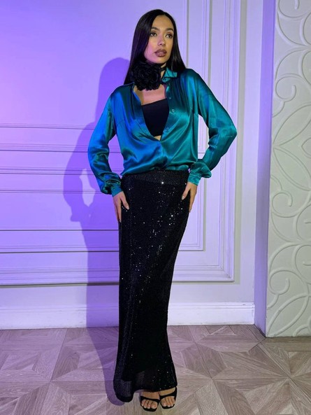 Юбка с пайетками